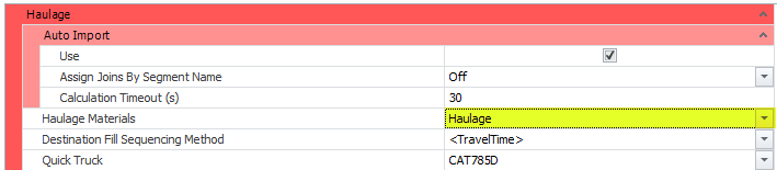 How to resolve “The following material types are missing from the Haul Infinity Project ...