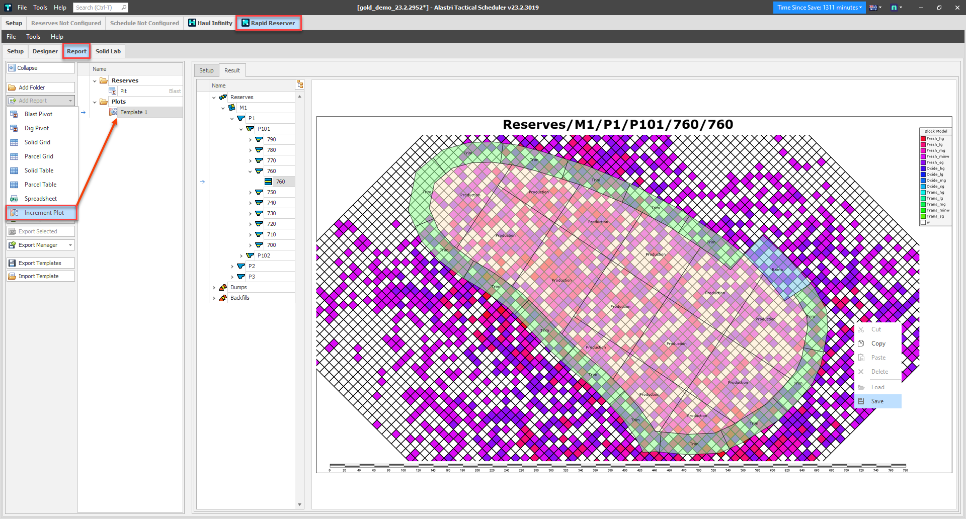 Utilizing Increment Plot Reporting With Integrated Block Model In Rapid