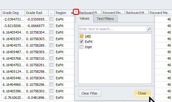 How to export Segments to DXF based on Custom Property – Micromine Alastri